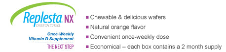 Replesta NX Vitamin D 14000Unit Chewable Wafers, Orange (2 Month Suppl ...