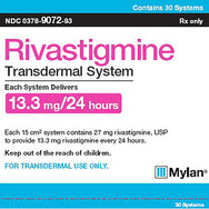 Mylan Rivastigmine Transdermal Patch 13.3mg 24-Hour 30 Systems Per Box ...
