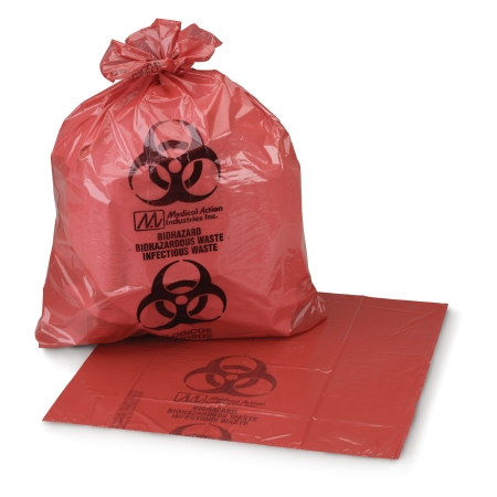 McKesson Infectious Waste 20 to 25 Gallon Red Bags, 28 x 31 Inch, 250 ...