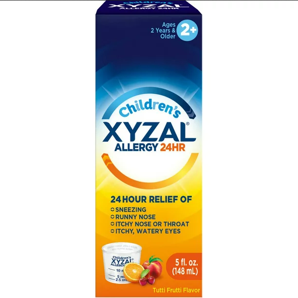 Xyzal Children's 24 Hour Allergy Relief Liquid, Tutti Frutti Flavor, 5 ...