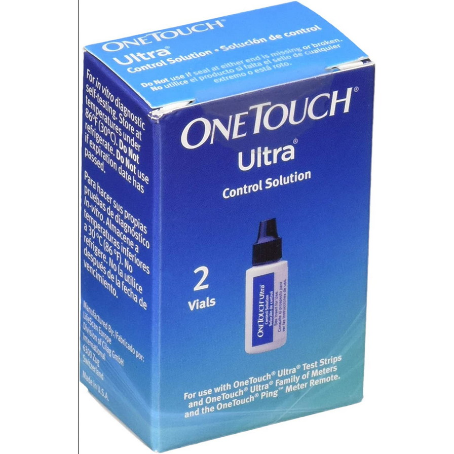 One Touch Ultra Control Solution for Blood Glucose Monitors, 2 Vials ...
