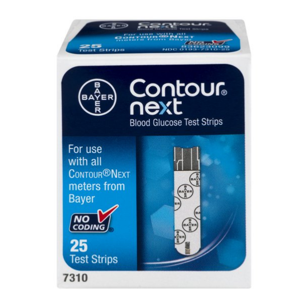 Bayer Contour Next Blood Glucose Test Strips, 25 ct — Mountainside ...