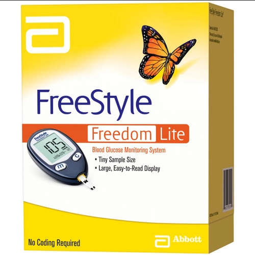 Abbott FreeStyle Freedom Lite Blood Glucose Monitoring System Kit ...