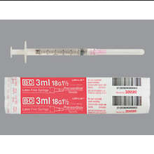 BD 18 g x 1.5" Luer-lok Syringe 3 mL PrecisionGlide with Needle, 100/b — Mountainside Medical ...