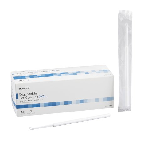 Ear Curette with Grooves 4 mm Oval Tip, 50/Box — Mountainside Medical ...