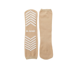 Non-Slip Tredded Hospital Fall Prevention Socks, Tan — Mountainside Medical