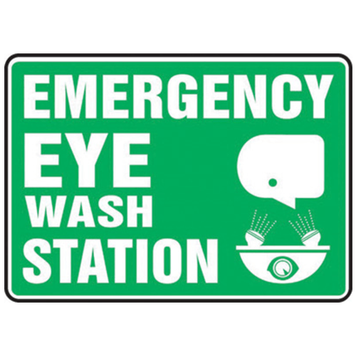 Emergency Eye Wash Station Sign 10 x 14 Adhesive Vinyl — Mountainside ...