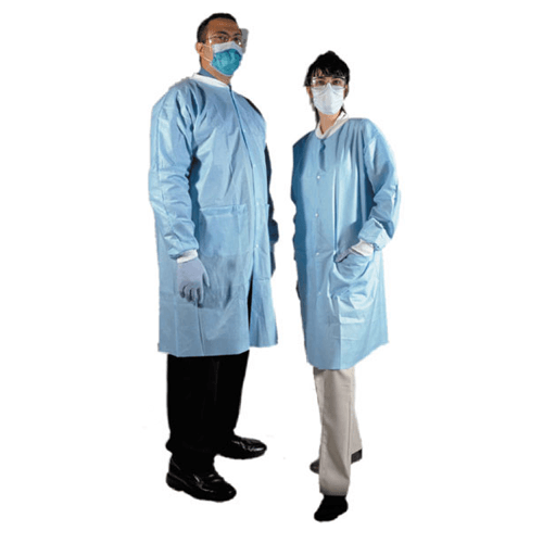 Laboratory Coats, Front Snap-Button, Knitted Cuffs, 50/cs ...