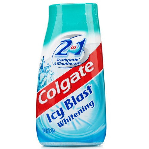 Colgate 2 in 1 Toothpaste & Mouthwash, Whitening Icy Blast 4.6 oz ...
