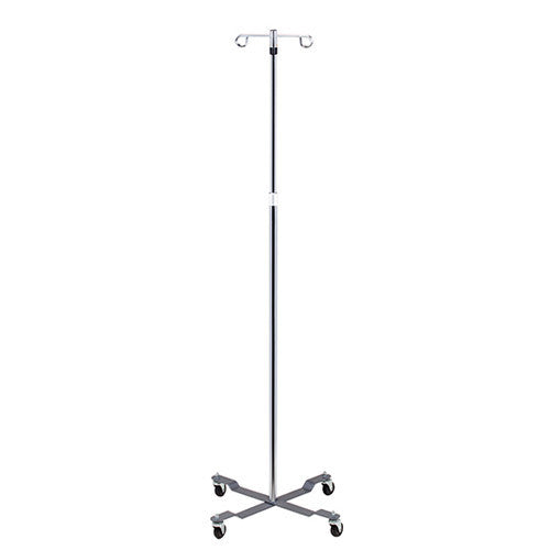 IV Pole with 4-legs and 2-Hooks — Mountainside Medical Equipment
