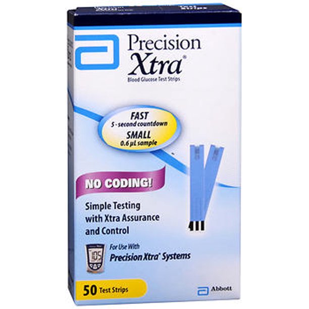 Precision Xtra Blood Glucose Test Strips, 50 count — Mountainside ...