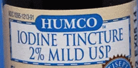 Iodine Tincture 2% USP Antiseptic 1 oz Bottle - Humco — Mountainside ...