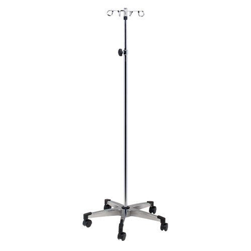 Knob Locking IV Pole with 5-Legs 4-Hooks — Mountainside Medical Equipment