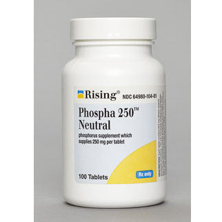 Phospha 250 Neutral Tablets (100 Count) (Rx) — Mountainside Medical ...