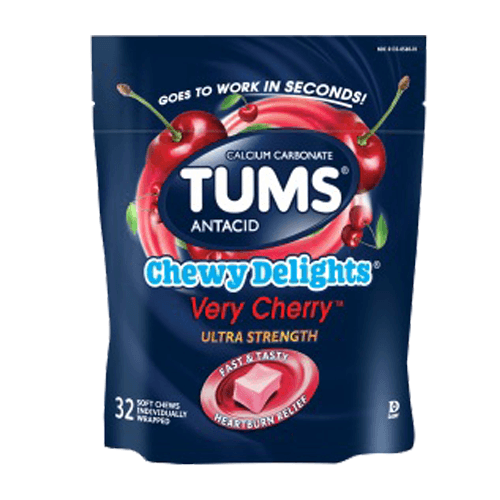 Tums Chewy Delights Chewable Antacid Relief, Ultra Strength ...